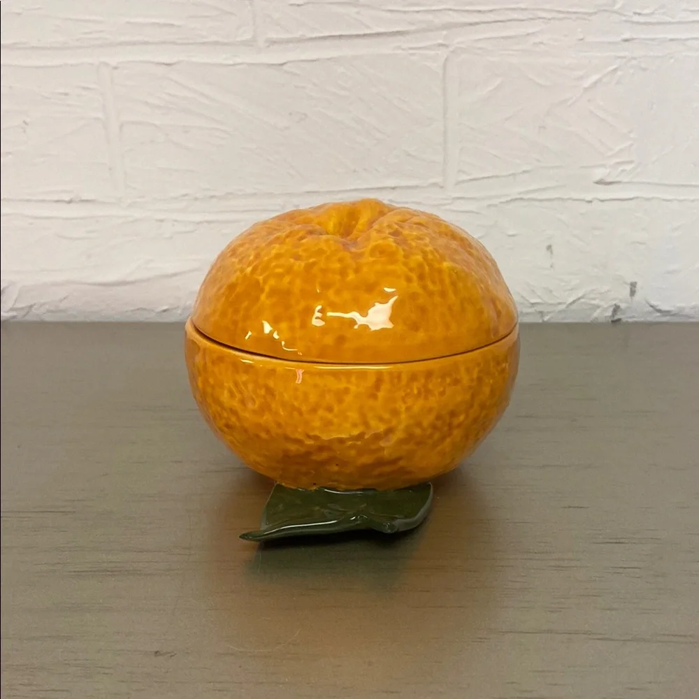 Anthropologie | Accents | Anthropologie Orange Ceramic Fruit Trinket ...